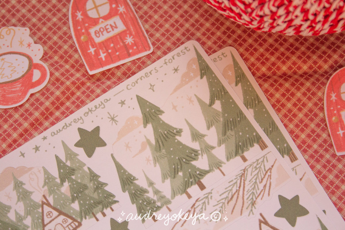Forest Corners Sticker Sheet – Audrey Okeya Illustration