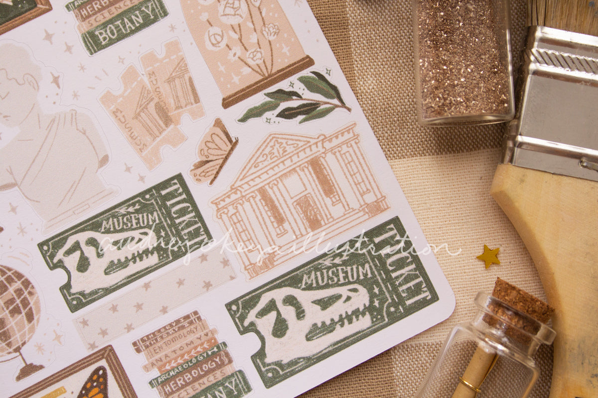 Museum Sticker Sheet – Audrey Okeya Illustration