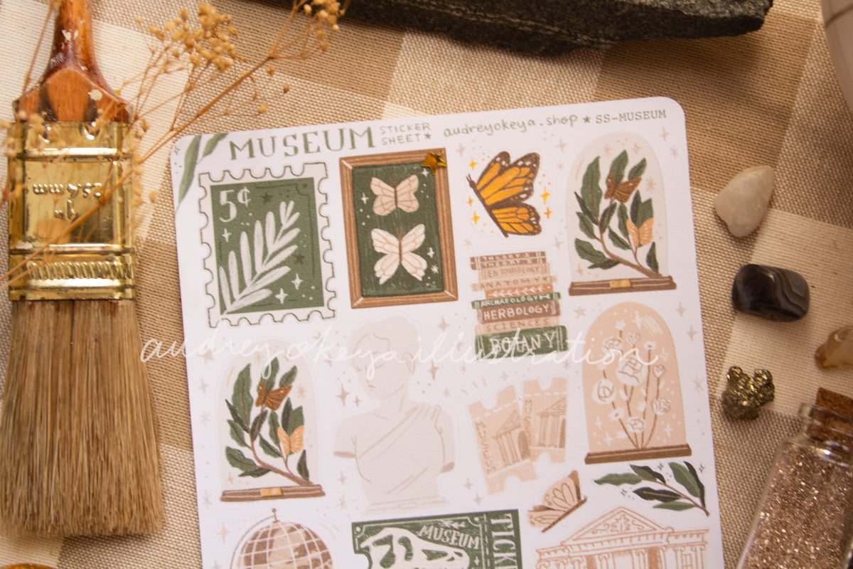 Museum Sticker Sheet – Audrey Okeya Illustration